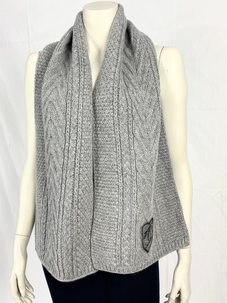Chanel vintage cashmere scarf For Sale at 1stDibs