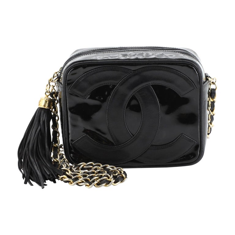 Chanel Vintage CC Camera Bag Patent Mini at 1stDibs