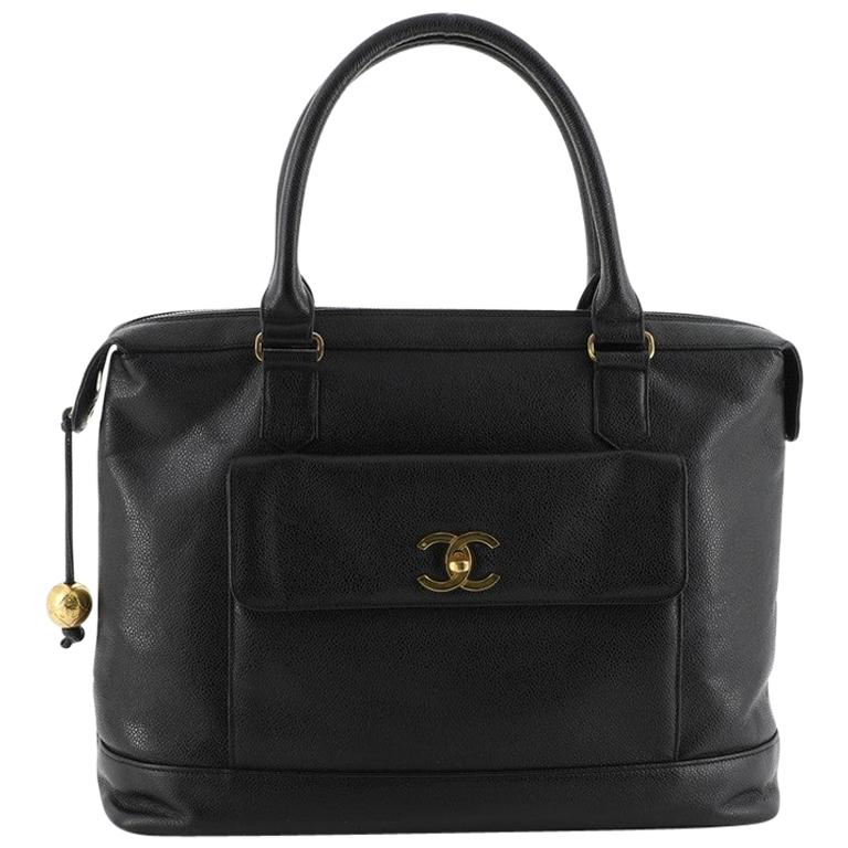 Chanel Vintage CC Front Pocket Briefcase Caviar at 1stDibs