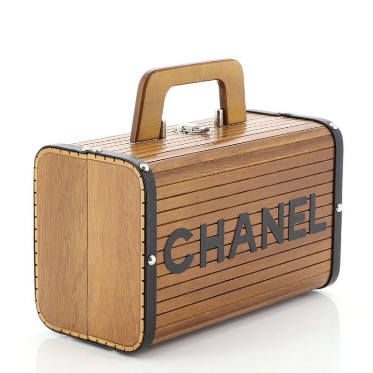 Chanel Vintage CC Logo Trunk Case Wood at 1stDibs | chanel trunk
