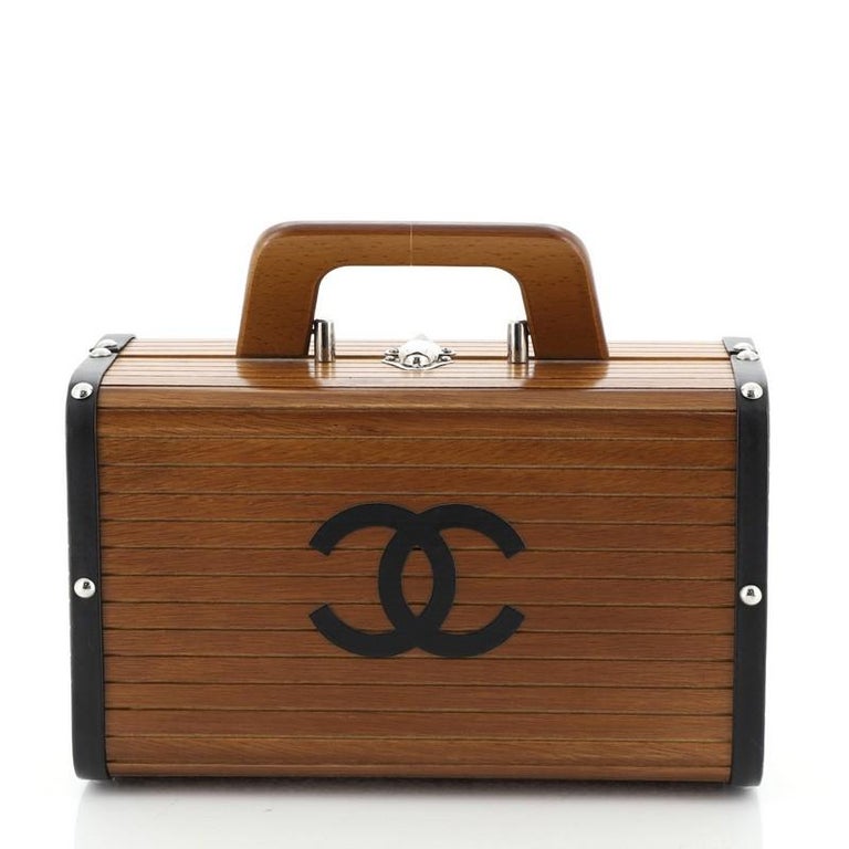 Chanel Vintage CC Logo Trunk Case Wood at 1stDibs | chanel trunk