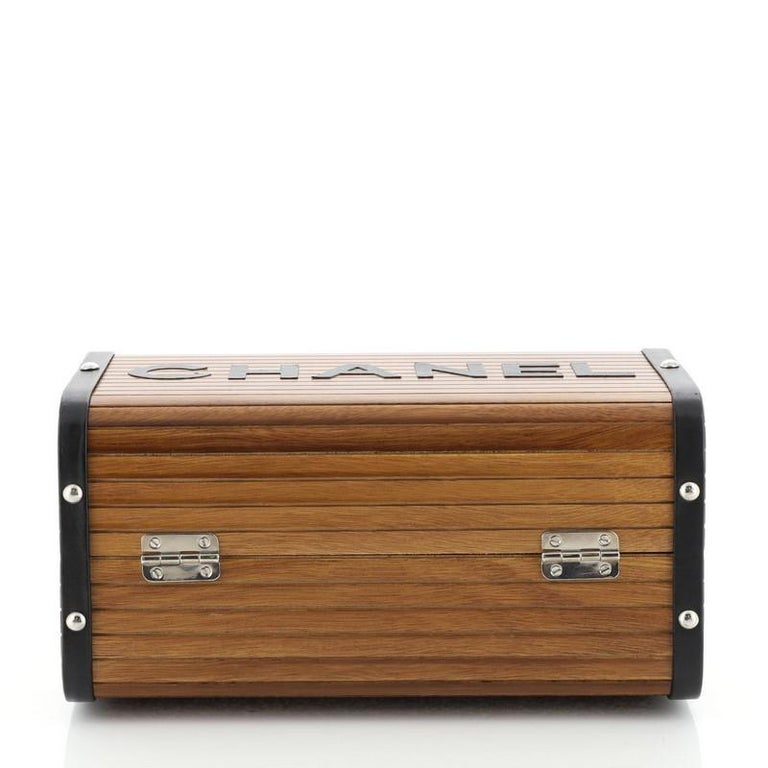 Chanel Vintage CC Logo Trunk Case Wood at 1stDibs | chanel trunk