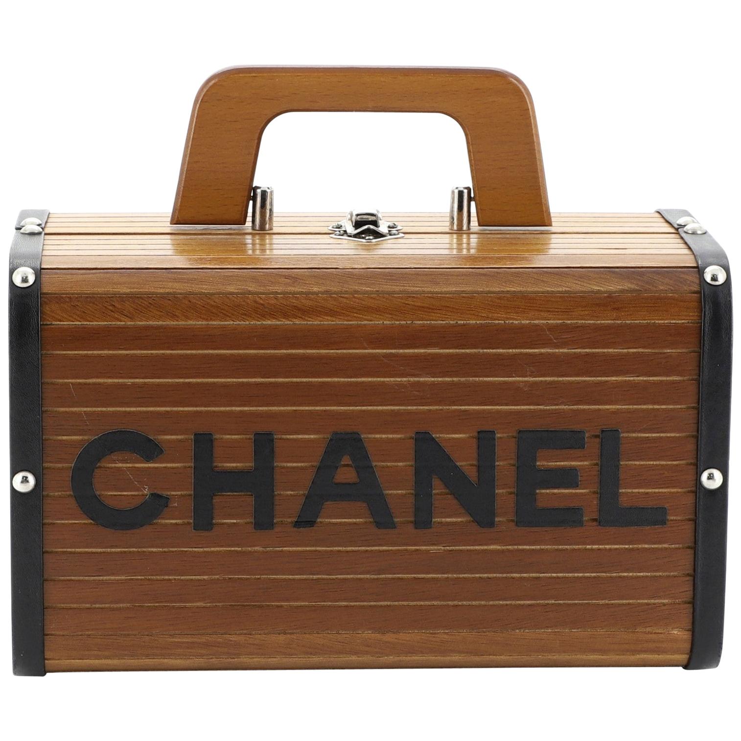 Chanel Wood Handle - 2 For Sale on 1stDibs | chanel wood handle bag ...