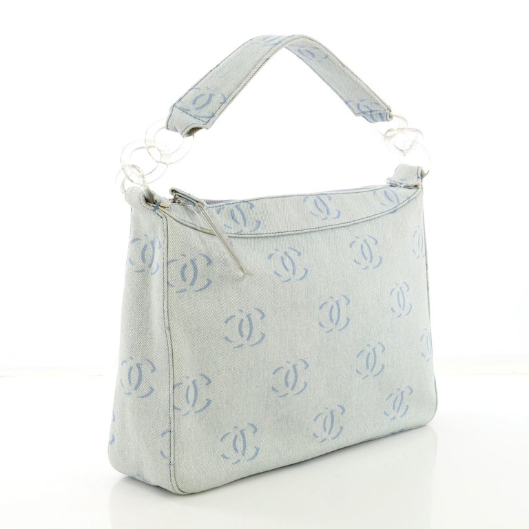 Chanel Vintage CC Shoulder Bag Denim Medium at 1stDibs | chanel denim ...