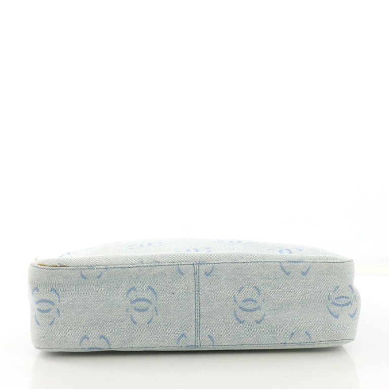 Chanel Vintage CC Shoulder Bag Denim Medium at 1stDibs | chanel denim ...