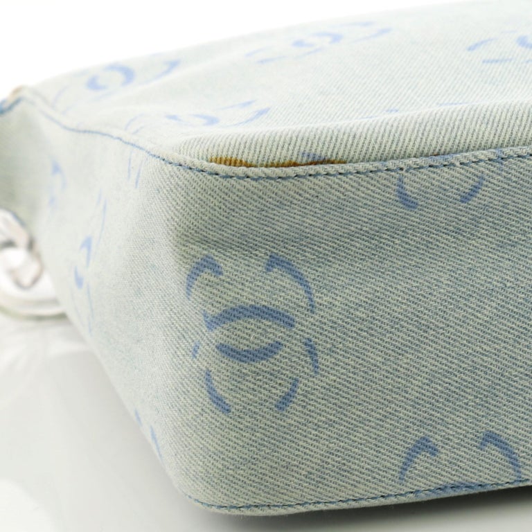 Chanel Vintage CC Shoulder Bag Denim Medium at 1stDibs | chanel denim ...