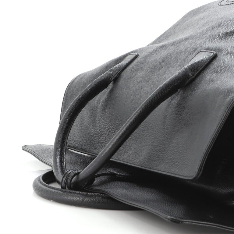 Chanel Vintage Convertible Timeless Compartment Weekender Bag Caviar ...