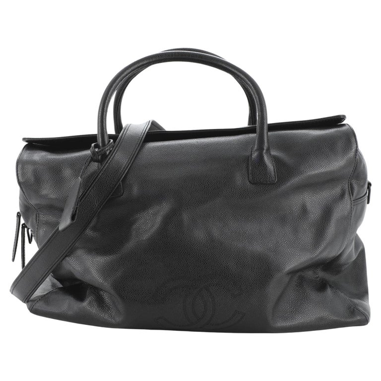 Chanel Vintage Convertible Timeless Compartment Weekender Bag Caviar ...