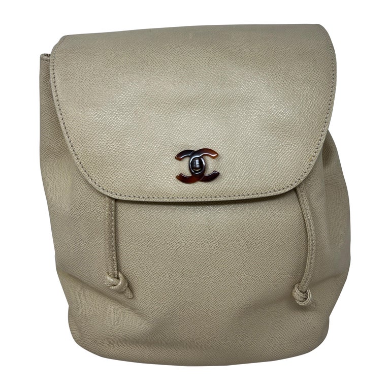 chanel cream backpack