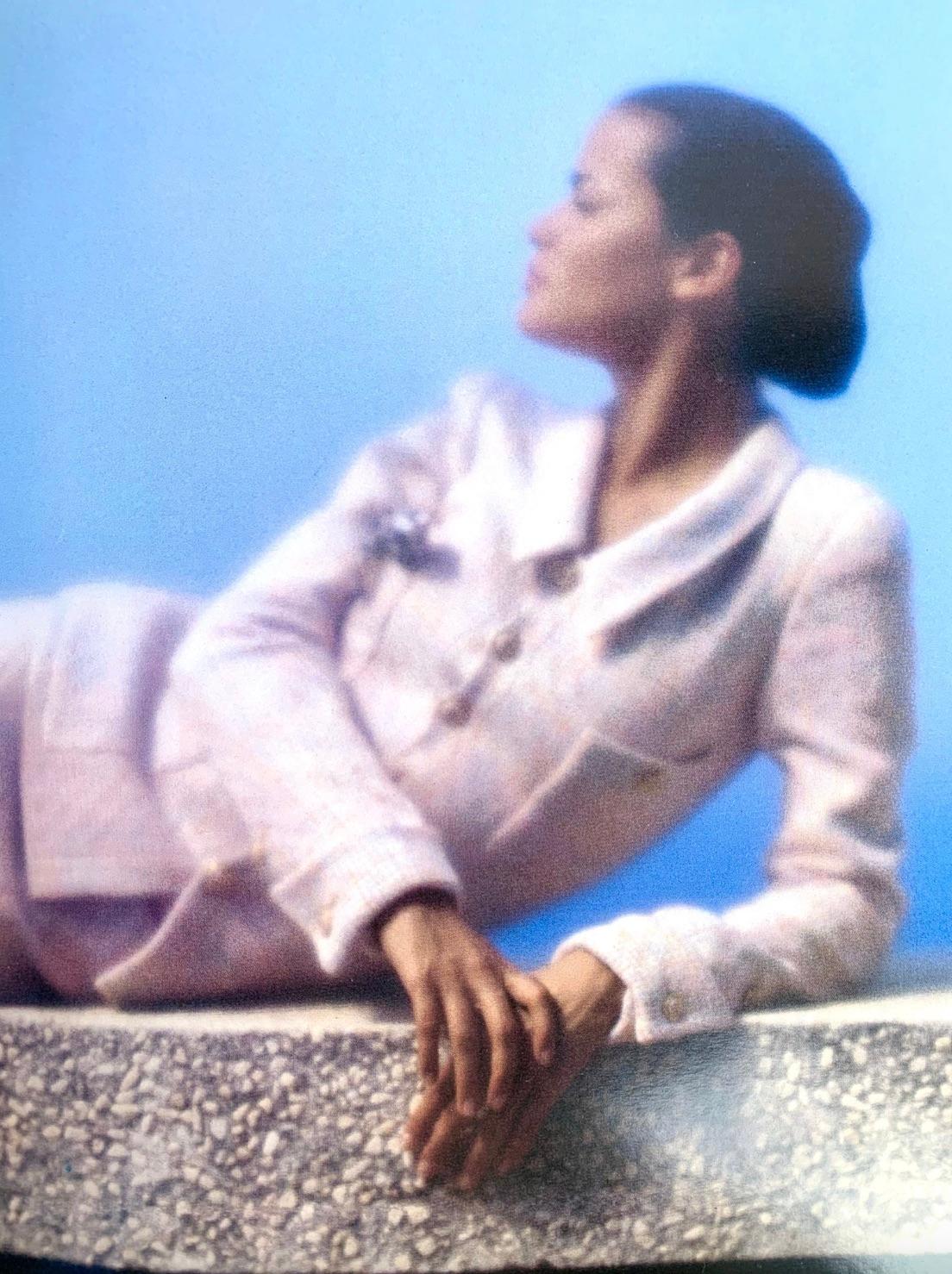 Chanel Vintage Cruise 1994 Multicolor Pastel Pink Orange 94C Tweed Jacket For Sale at 1stDibs