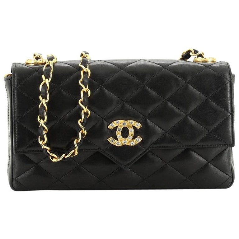 Chanel Vintage Crystal CC Flap Bag at 1stDibs