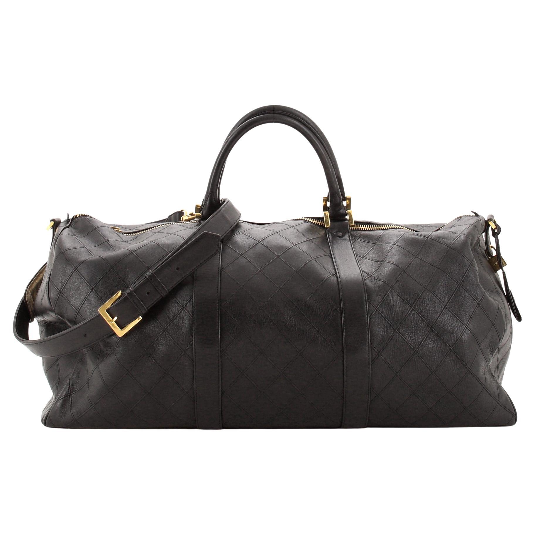 Chanel Vintage Supermodel Weekender Bag Quilted Leather Large at 1stDibs