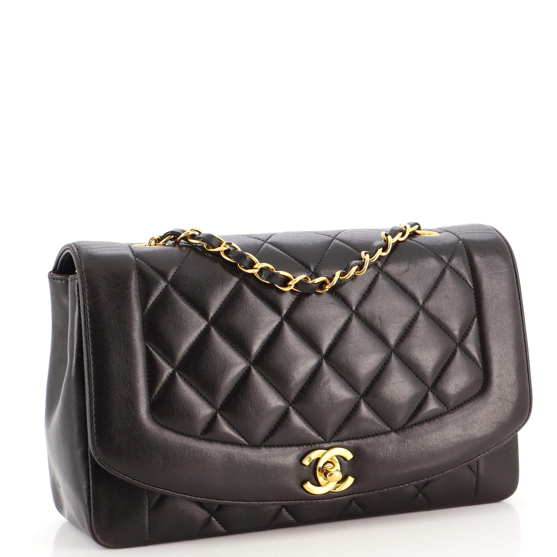 Chanel Vintage Diana Flap Bag Quilted Lambskin Medium at 1stDibs ...