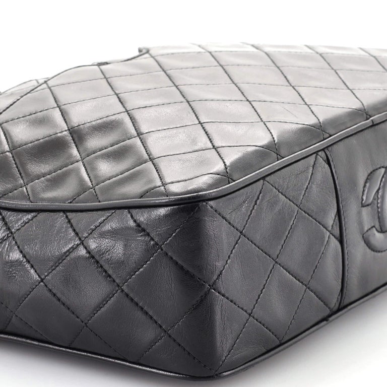 Chanel Vintage Double Slit Pocket Camera Bag Quilted Lambskin Medium ...