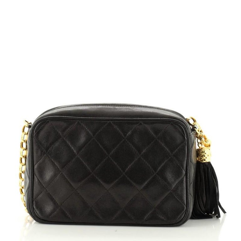 Chanel Vintage Front Pocket Camera Bag Quilted Lambskin Small at 1stDibs