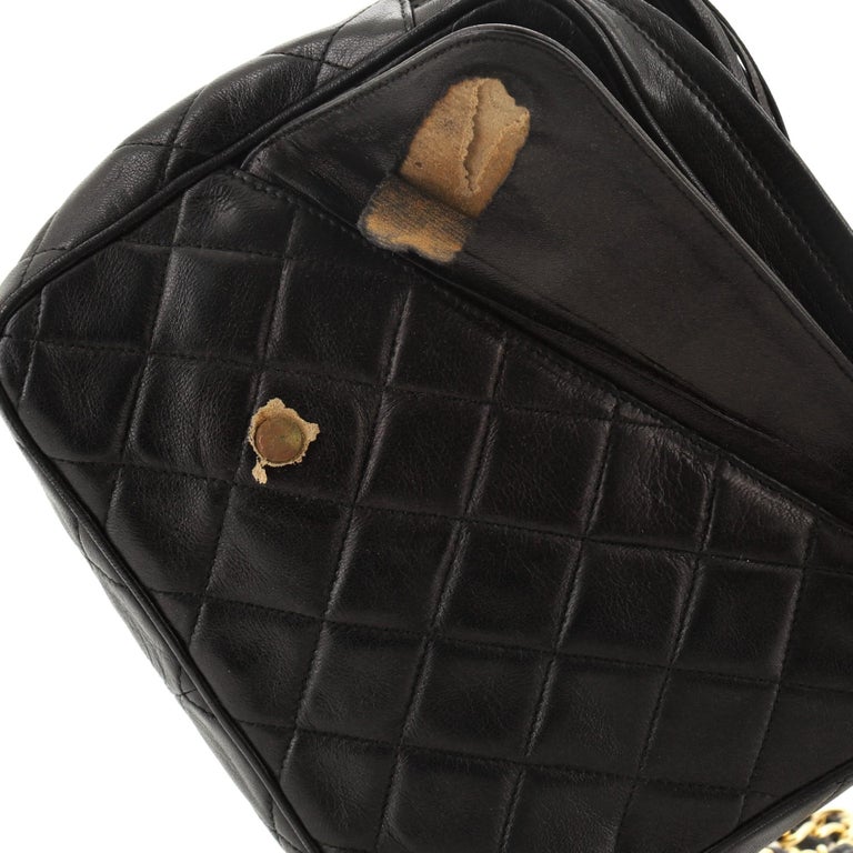 Chanel Vintage Front Pocket Camera Bag Quilted Lambskin Small at 1stDibs
