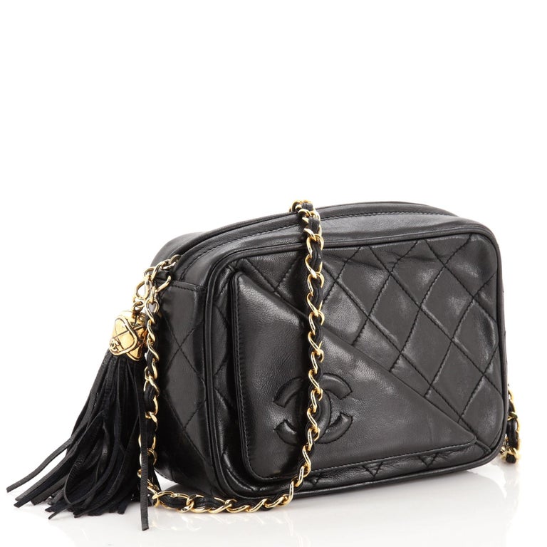 Chanel Vintage Front Pocket Camera Bag Quilted Leather Mini at 1stDibs