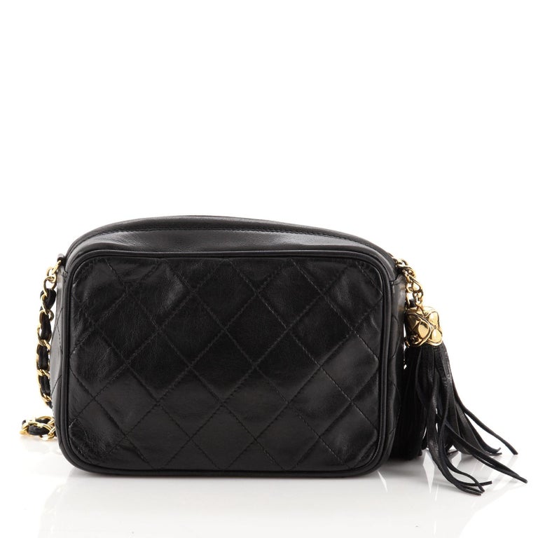 Chanel Vintage Front Pocket Camera Bag Quilted Leather Mini at 1stDibs