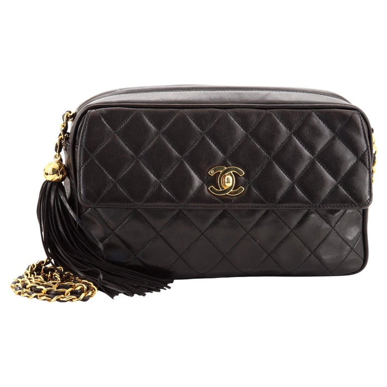 Chanel Vintage Front Pocket Camera Bag Quilted Leather Small at 1stDibs