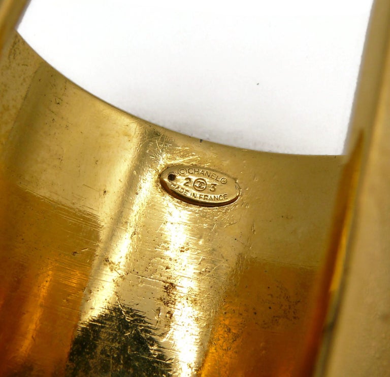CHANEL Vintage Coin Stamp Cuff Bracelet, 1988 For Sale at 1stDibs