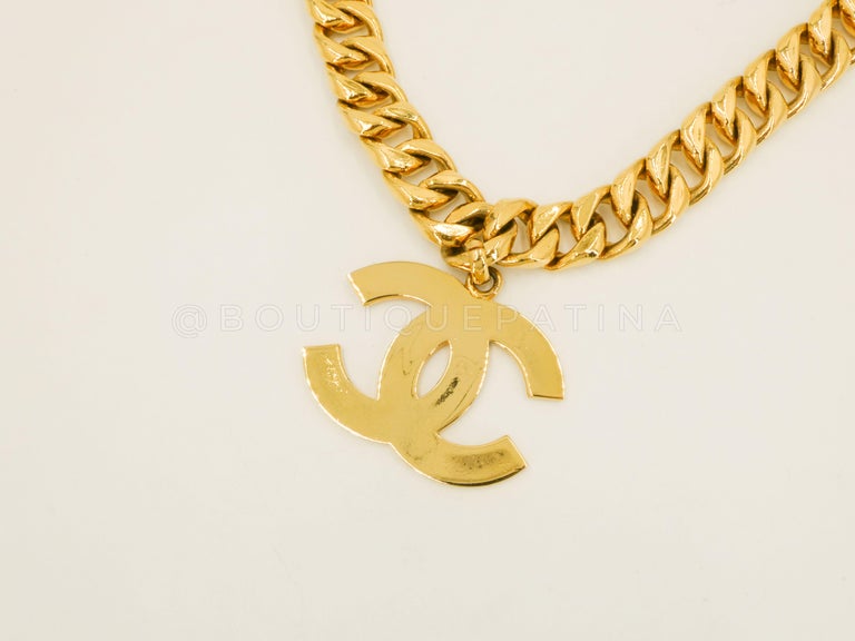 Chanel Vintage Iconic Collection 28 Chunky Chain Logo Necklace Belt ...