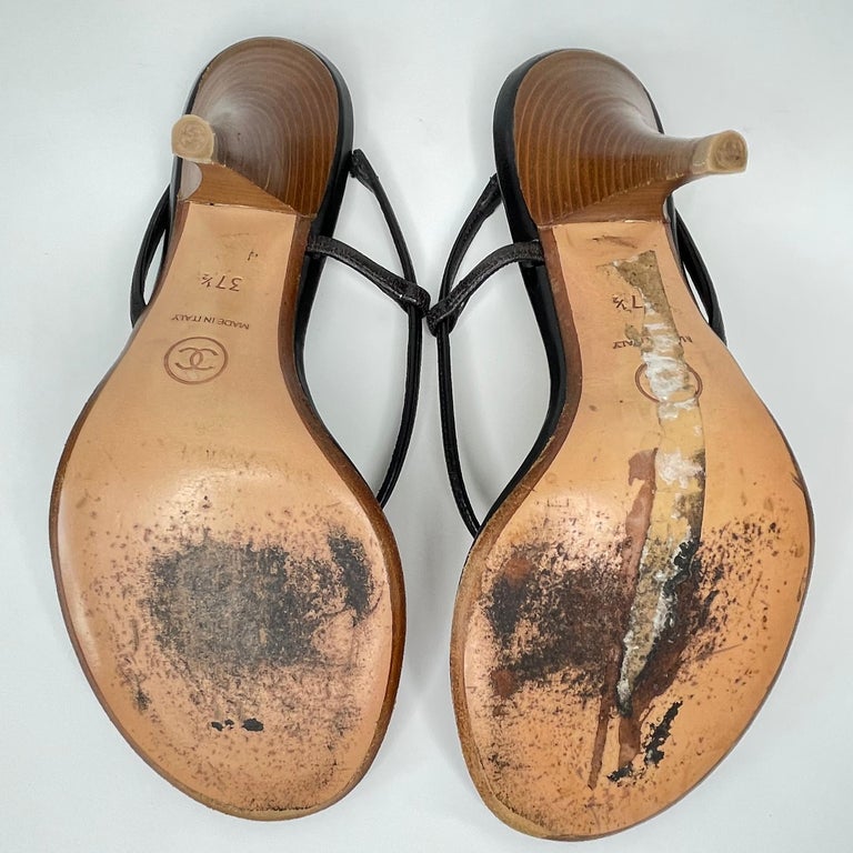 Chanel Vintage Lady Bug Black Kylie Jenner Heel (37.5 EU) For Sale at ...