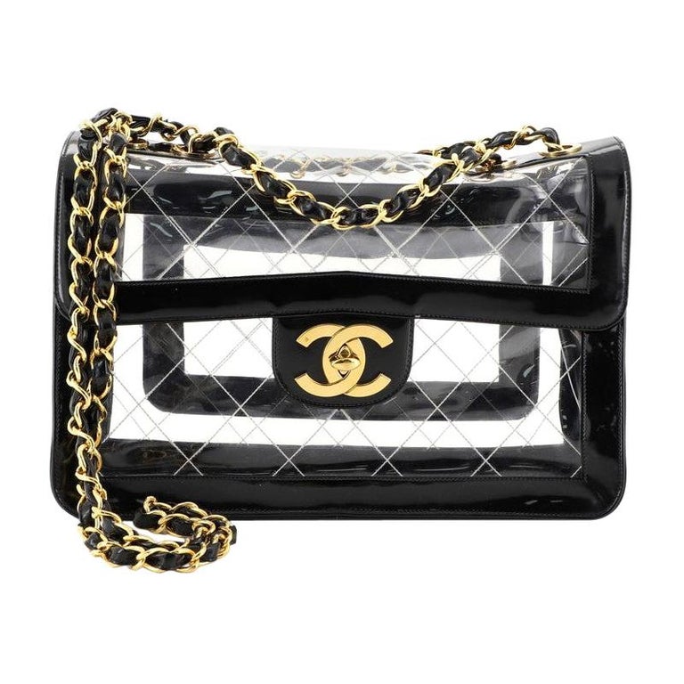 Chanel Vintage Naked Flap Bag Quilted PVC Maxi at 1stDibs
