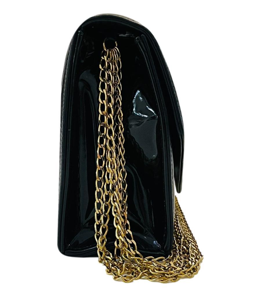 Chanel Vintage Patent Leather 'CC' Logo Crossbody Bag For Sale at 1stDibs