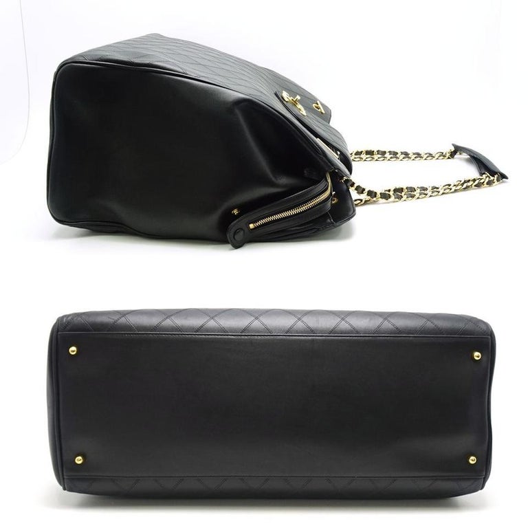 Chanel Vintage Quilted Lambskin XL Weekend Travel Overnight Business ...