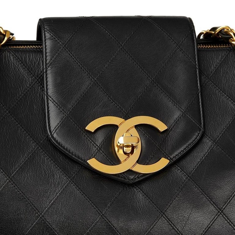Chanel Vintage Quilted Lambskin XL Weekend Travel Overnight Business ...