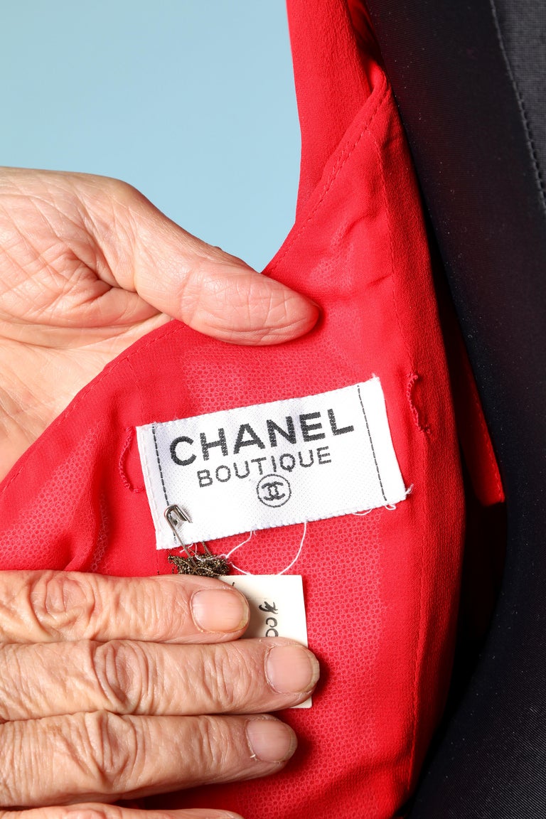 Chanel vintage red chiffon cocktail dress For Sale at 1stDibs | chanel ...
