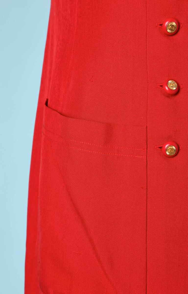 Red silk summer dress Chanel Boutique at 1stDibs | chanel red dress ...