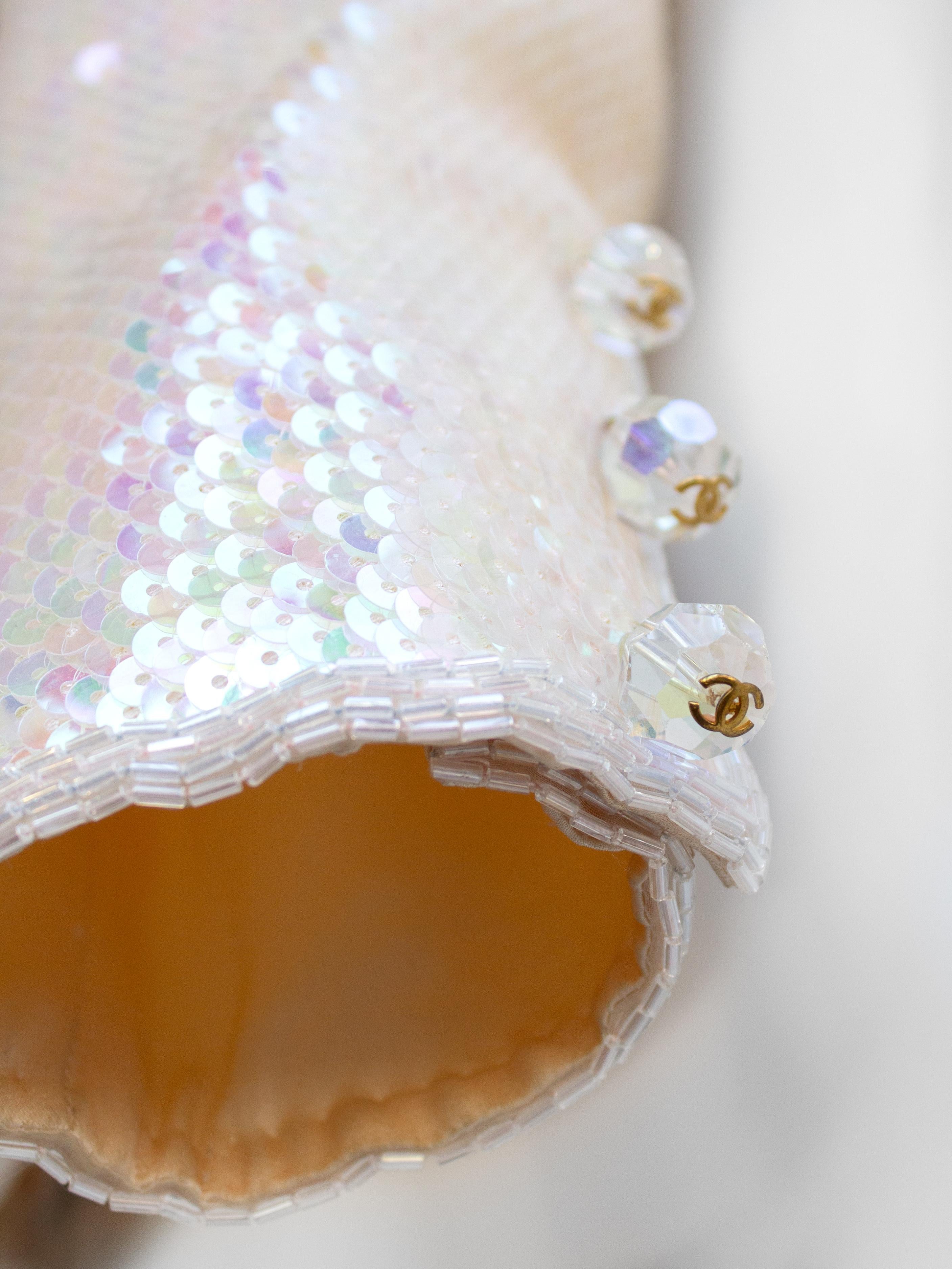 Chanel Vintage S/S 1992 Iridescent Multicolor Sequin Embellished ...