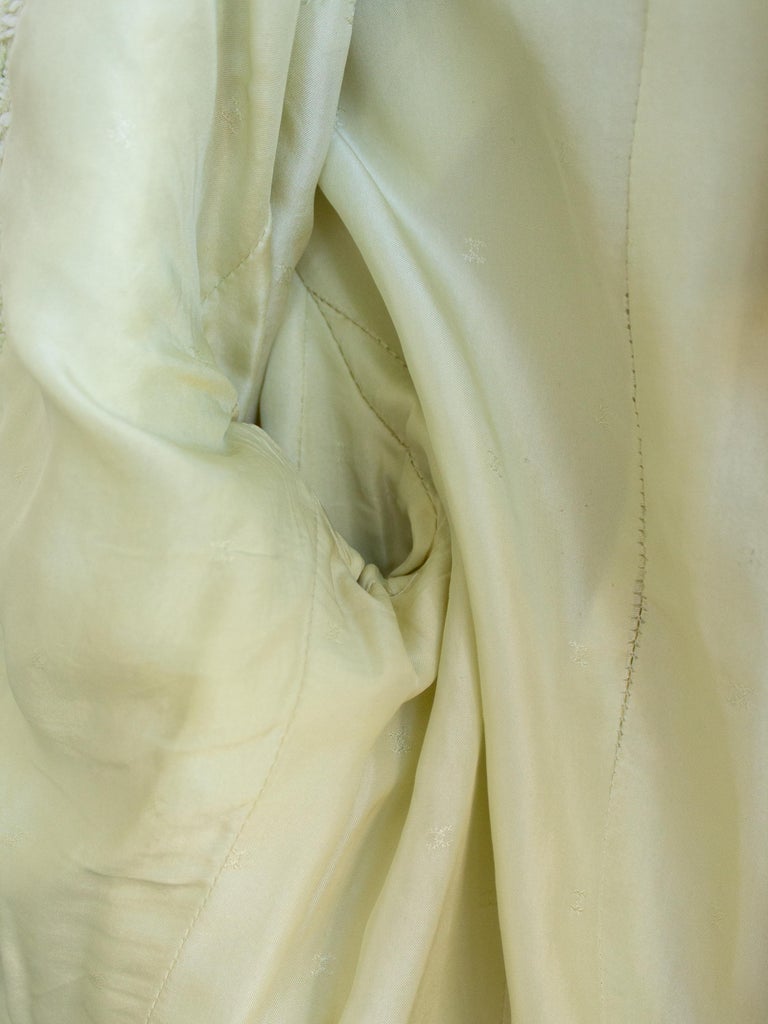 Chanel Vintage Spring 1994 Green Yellow White Tweed 94P Jacket Skirt ...