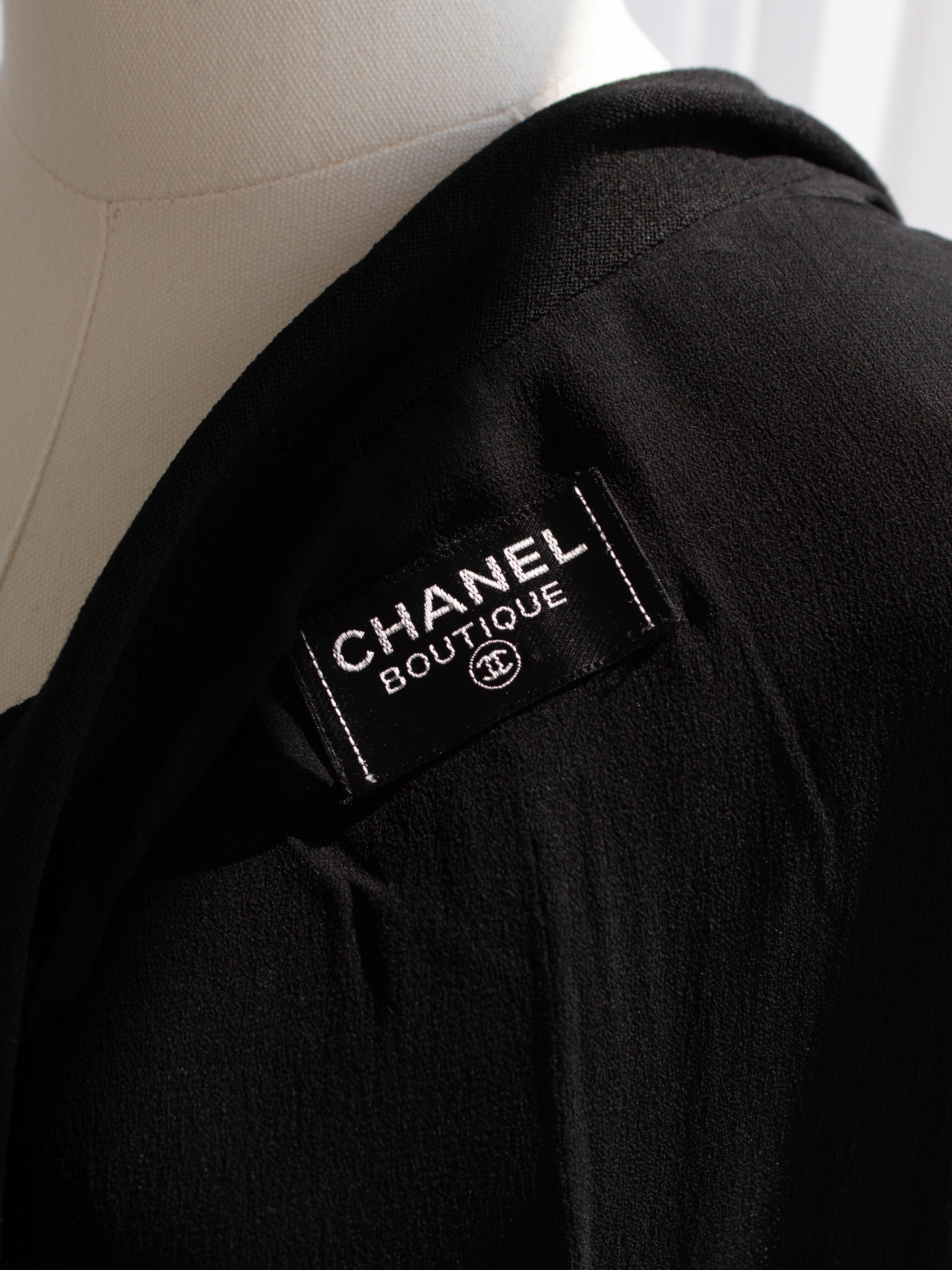 Chanel Vintage Spring/Summer 1995 Black Gold CC Zip Mini 95P Dress at ...