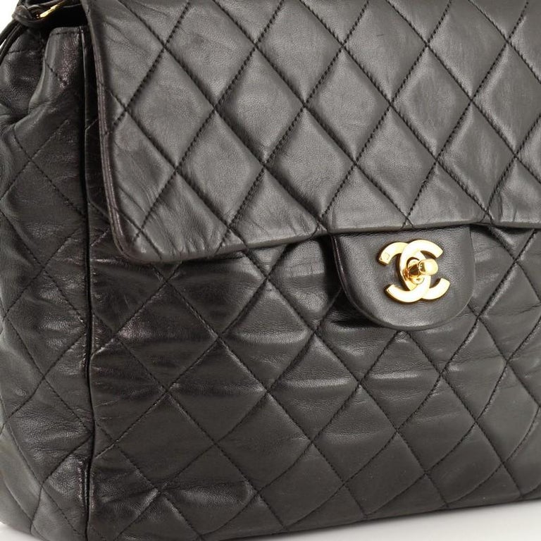 Chanel Vintage Square Flap Backpack Quilted Lambskin Medium at 1stDibs ...