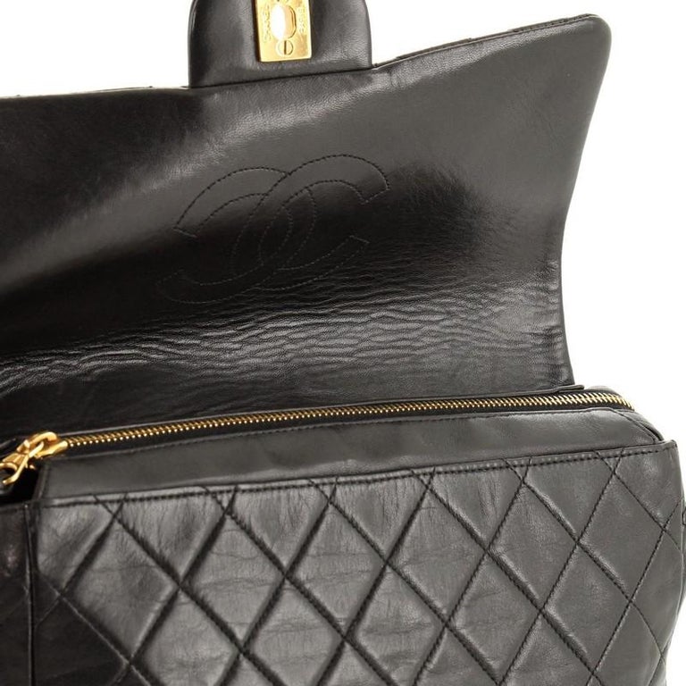 Chanel Vintage Square Flap Backpack Quilted Lambskin Medium at 1stDibs ...