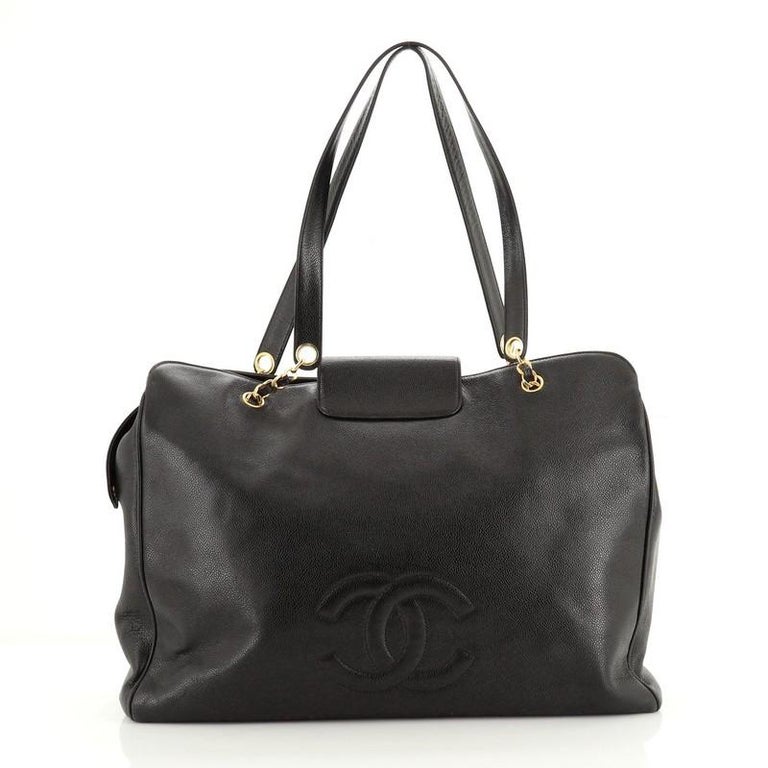 Chanel Vintage Supermodel Weekender Bag Caviar Large at 1stDibs