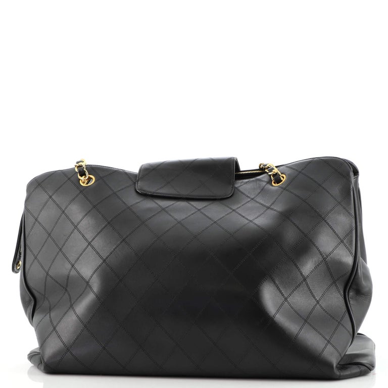 Chanel Vintage Supermodel Weekender Bag Quilted Leather Large at 1stDibs