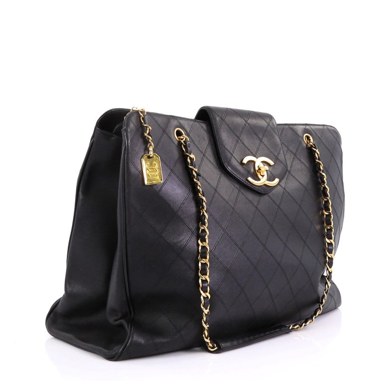 Chanel Vintage Supermodel Weekender Bag Quilted Leather Large at ...