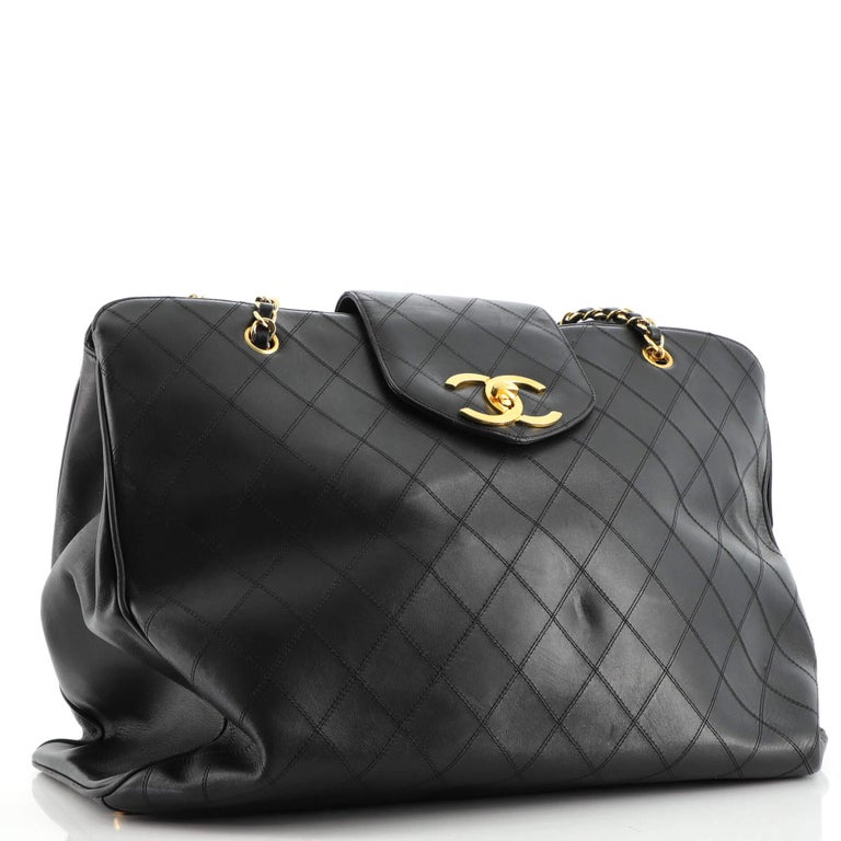 Chanel Vintage Supermodel Weekender Bag Quilted Leather Large at 1stDibs