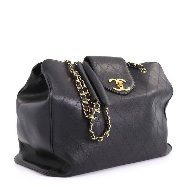 Chanel Vintage Supermodel Weekender Bag Quilted Leather Large at 1stDibs