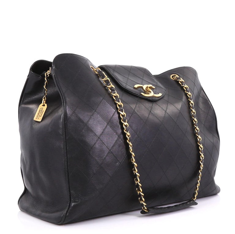 Chanel Vintage Supermodel Weekender Bag Quilted Leather Large at 1stDibs
