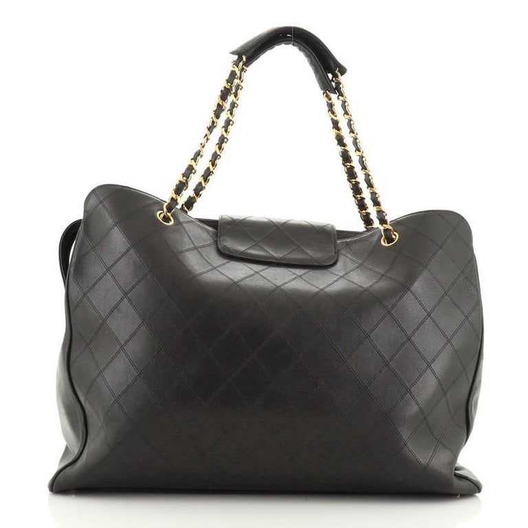 Chanel Vintage Supermodel Weekender Bag Quilted Leather Large at 1stDibs