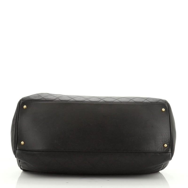 Chanel Vintage Supermodel Weekender Bag Quilted Leather Large at 1stDibs