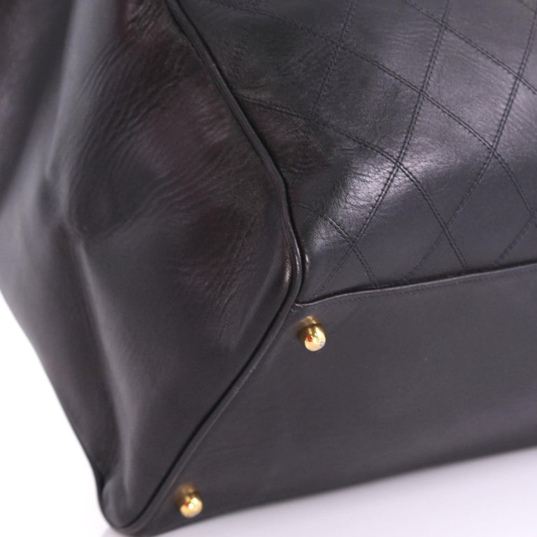 Chanel Vintage Supermodel Weekender Bag Quilted Leather Large at 1stDibs