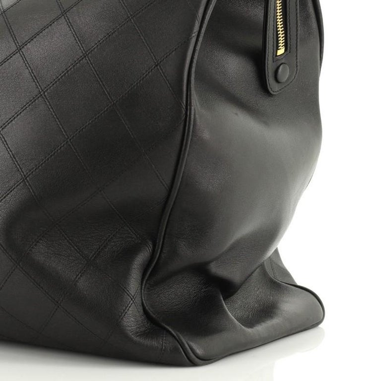 Chanel Vintage Supermodel Weekender Bag Quilted Leather Large at 1stDibs