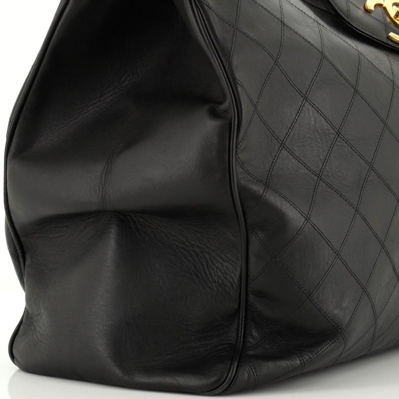 Chanel Vintage Supermodel Weekender Bag Quilted Leather Large at 1stDibs