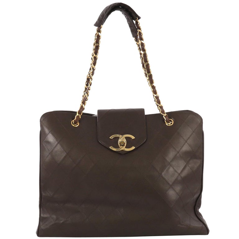 Chanel Vintage Supermodel Weekender Bag Quilted Leather Large at 1stDibs