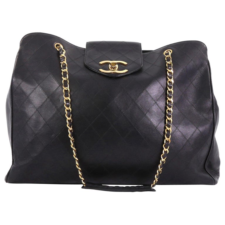 Chanel Vintage Supermodel Weekender Bag Quilted Leather Large at 1stDibs